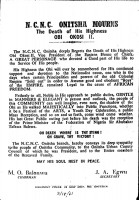 Obi Okosi II Death and Burial - A Mighty Tree